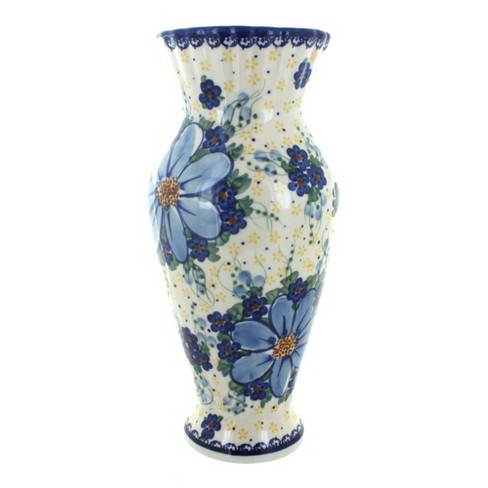 Blue Rose Polish Pottery Daisy Surprise Tall Vase : Target