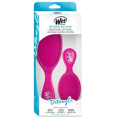 Wet Brush Detangling Duo Original Hair Brush + Mini Detangler - Fuchsia ...