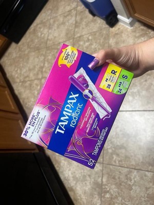 Tampax Radiant Tampons Regular Absorbency - Unscented - 28ct : Target