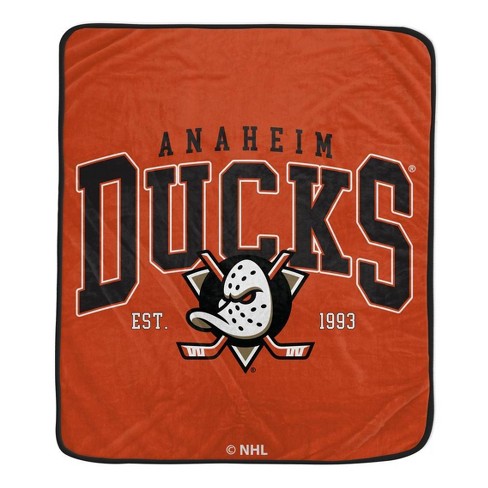 Nhl Anaheim Ducks Vintage Arch Block Ultra Soft Blanket : Target
