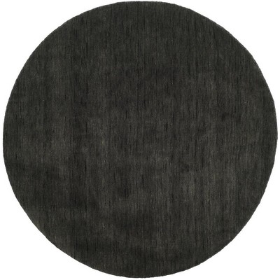 Himalaya Him311 Hand Loomed Area Rug - Charcoal - 6' Round - Safavieh ...