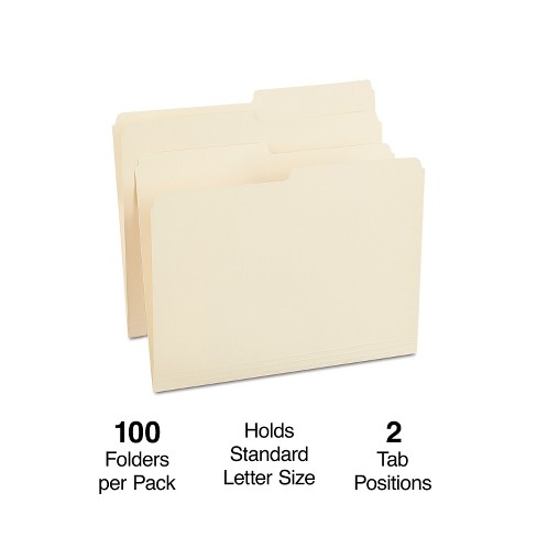 Myofficeinnovations Manila File Folders Letter 2 Tab Assorted Positions ...