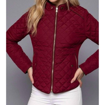 Women's Lightweight Suede Trim Quilted Jacket - Active Basic : Target