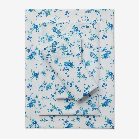 Brylanehome Floral Sheet Set - Full, Blue Floral : Target