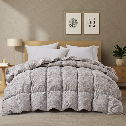 Peace Nest All Season Paisley Floral Goose Feather Fiber Comforter ...