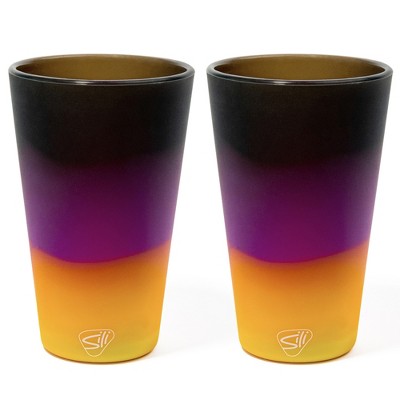 Silipint: Silicone 16oz Pint Glasses: 4 Pack (2) Sun Storm & (2) Moon ...