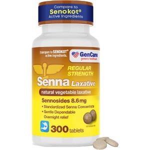 GenCare - Senna Laxative - Sennosides 8.6mg - Natural Senna Leaf ...