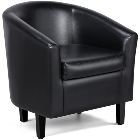 Yaheetech Faux Leather Accent Chair Armchair Club Chair For Living Room ...