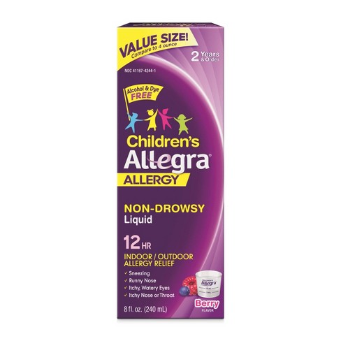 Children's Allegra 12 Hour Allergy Relief Oral Suspension - Berry ...