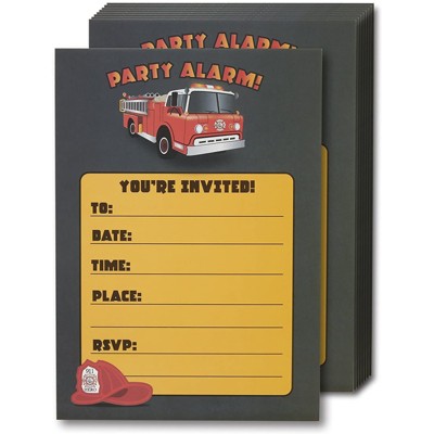 Action Hero Invitation Cards - 24 Fill-in Invites With Envelopes For ...