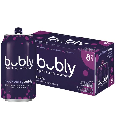 Bubly Blackberry Sparkling Water - 8pk/12 Fl Oz Cans : Target