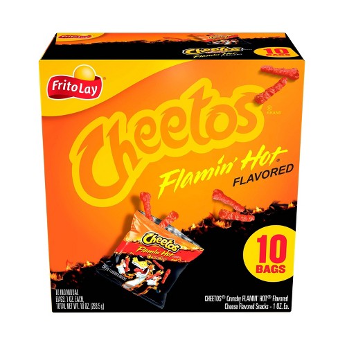 Cheetos Snack Pack Flamin' Hot Cheese Flavored Snacks - 10ct/10oz : Target