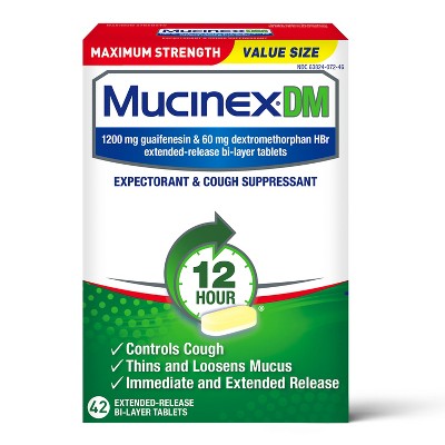 Mucinex Dm Max Strength 12 Hour Cough Medicine - Tablets : Target