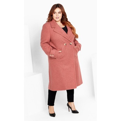 City Chic | Women's Plus Size Ella Coat - Cinnamon - 12 Plus : Target