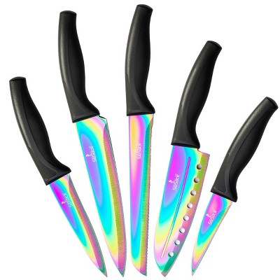 Oster 4 Piece Cutlery Knife Set With Cutting Board In Black : Target