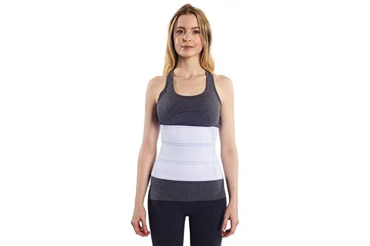 Dealmed Abdominal Binder, White Compression Wrap Support, 3-Panel, 9 ...