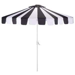 Mezze 9Ft Crank Push Button Tilt Umbrella - PAT8023 - Black Stripe ...