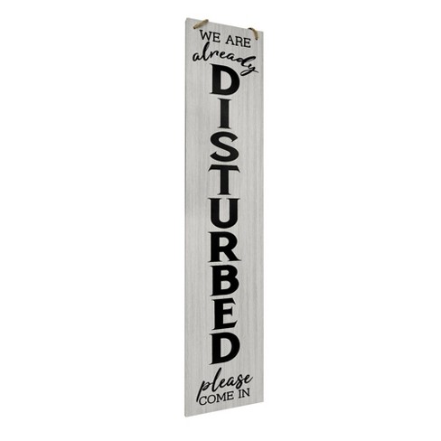 Already Disturbed Happiness' Double Sided Hanging/leaning Wall Sign ...