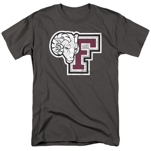 Fordham University Official Distressed Primary Adult T Shirt, Charcoal ...