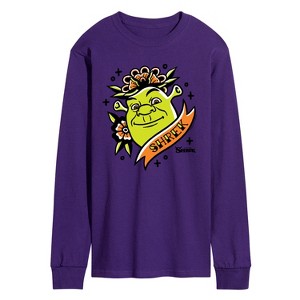 Men's Shrek Shrek Tattoo Portrait Long Sleeve Graphic T-Shirt - Purple ...