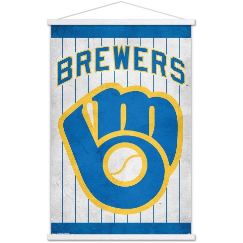 Trends International Mlb Milwaukee Brewers - Retro Logo Magnetic Framed ...