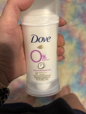 Dove Beauty 0% Aluminum Coconut & Pink Jasmine Women's Deodorant Stick ...
