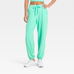 Women's Washed Jersey Jogger Pants - JoyLab™ Mint Green S : Target