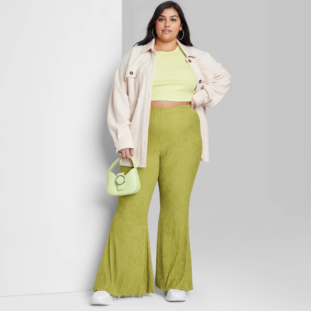 UPC 196983914615 - Women's High-Rise Plisse Flare Pants - Wild Fable ...