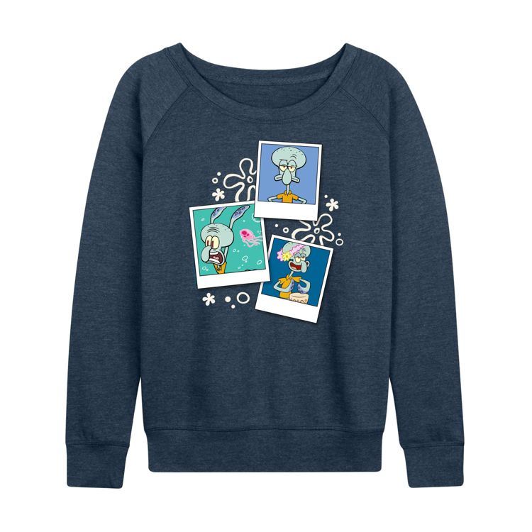 Women's SpongeBob SquarePants Squidward Photos Lightweight French Terry ...