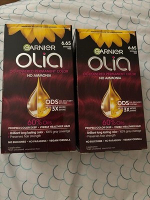 Garnier Olia Oil Powered Permanent Hair Color - Intense Red 6.65 - 1 Fl ...