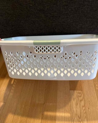 Laundry Basket White - Brightroom™: Polypropylene, Portable, Built-in ...