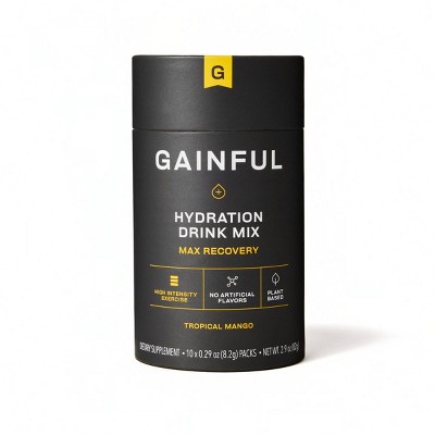 Gainful Hydration Electrolyte Supplement Stick Packs - Tropical Mango ...