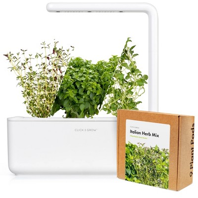 Click & Grow Indoor Italian Herb Gardening Kit, Smart Garden 3 With ...