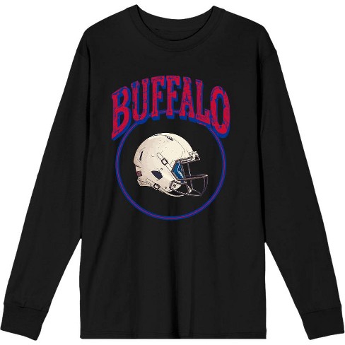 Buffalo Football Adult Black Crew Neck Long Sleeve Tee-xxl : Target