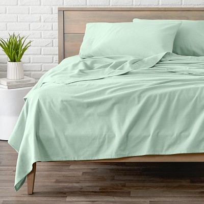 Mint Cotton Flannel Queen Sheet Set By Bare Home : Target