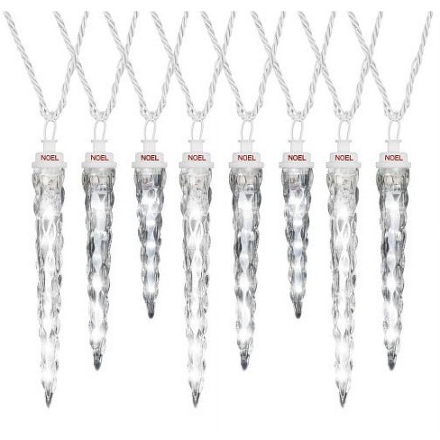 Lightshow Shootingstar 8 White Christmas Led Icicle Lights : Target
