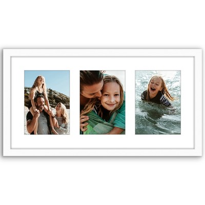 Americanflat Floating Collage Frame - Display Three 5x7 Photos - 10x20 ...