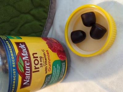 Nature Made Iron Supplement 18mg Per Serving With Vitamin C Gummies ...