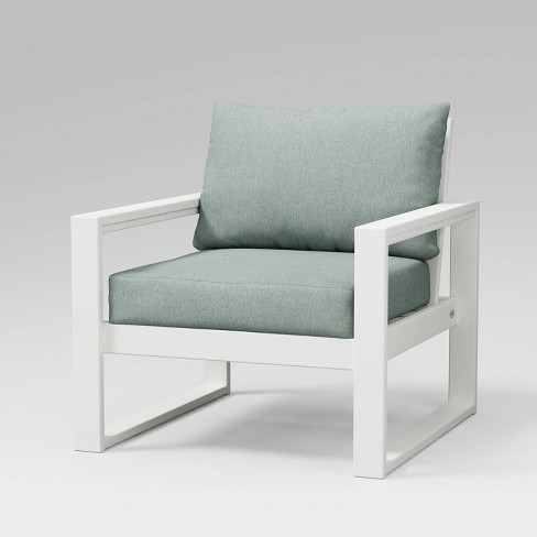 Polywood Edge Outdoor Patio Club Chair White/glacier Spa: Modern Design ...