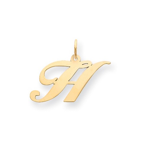 Black Bow Jewelry 14k Yellow Gold, Ella Collection Medium Fancy Script ...