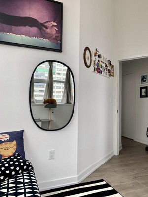 18" X 24" Oval Hub Decorative Mirror Black - Umbra : Target