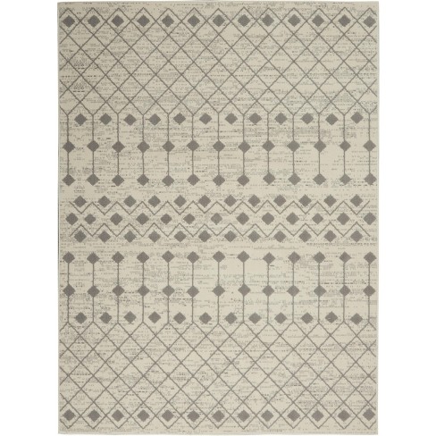 Nourison Grafix Grf37 Ivory/gray Indoor Area Rug - 3'9 X 5'9 : Target
