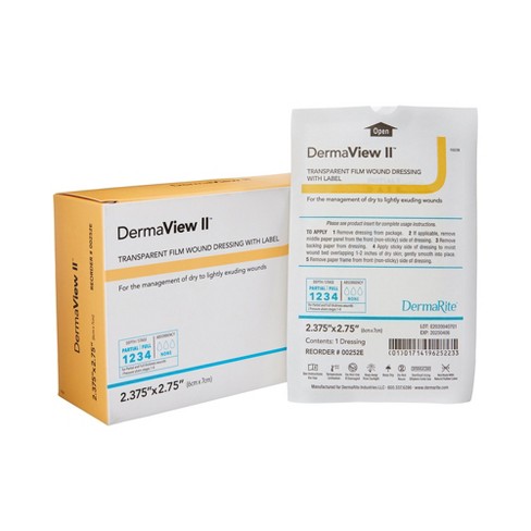 Dermaview Ii Transparent Film Dressing Frame Style Delivery Rectangle 2 ...