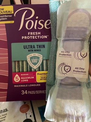 Poise Ultra Thin Pads With Wings - Maximum Absorbency : Target