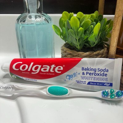 Colgate Baking Soda And Peroxide Whitening Toothpaste Brisk Mint - 6oz ...