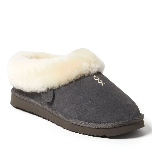 Fireside By Dearfoams Women's Adelaide Genuine Shearling Clog Slipper ...