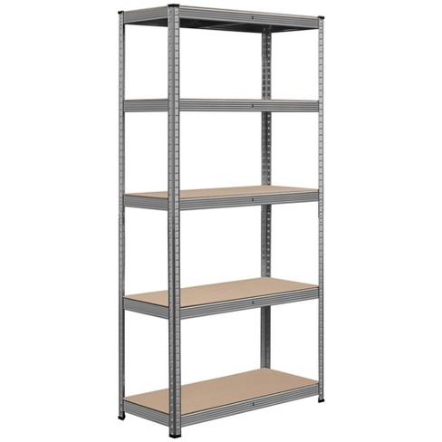 Yaheetech 71in 5-tier Metal Storage Rack 5 Adjustable Shelves Boltless ...