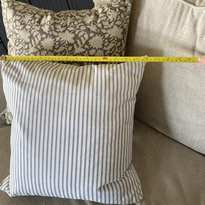 Stripe 20"x20" Square Throw Pillow White/blue - Pillow Collection : Target