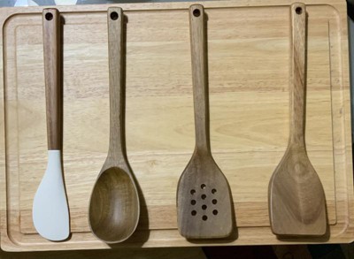 4pc Wood Kitchen Utensil Set Brown - Figmint™ : Target