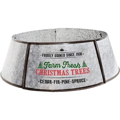 Northlight 19" Red And Black Plaid Square Christmas Tree Collar : Target